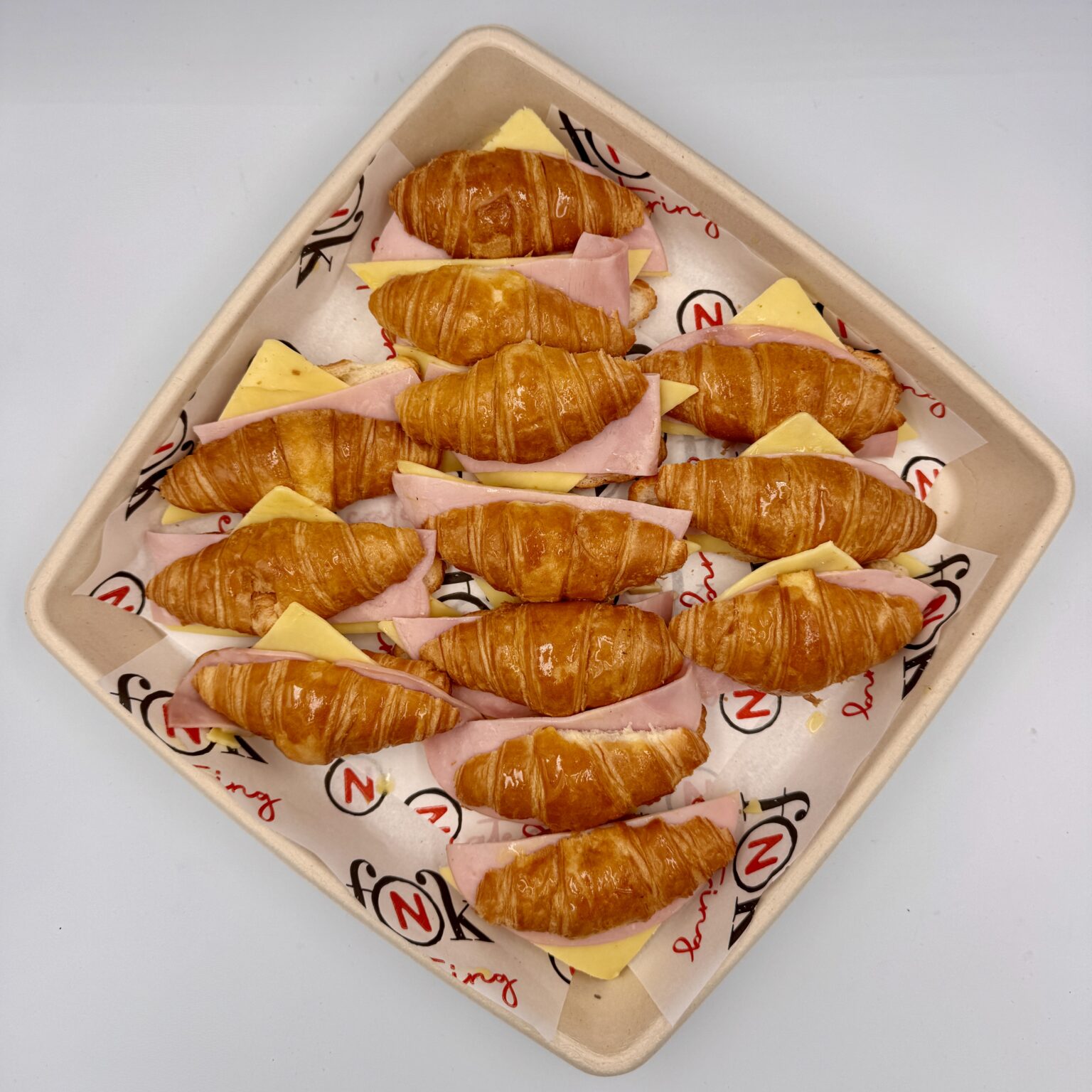 Ham Cheese Croissant Box (24 Units) - Fork N Knife Catering Central Coast